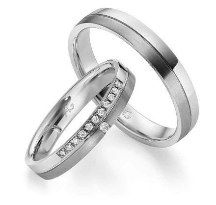 Gifteringer i hvitt gull 9kt, bredde 5 mm, 1,6 tykk | Gullsmed Aas