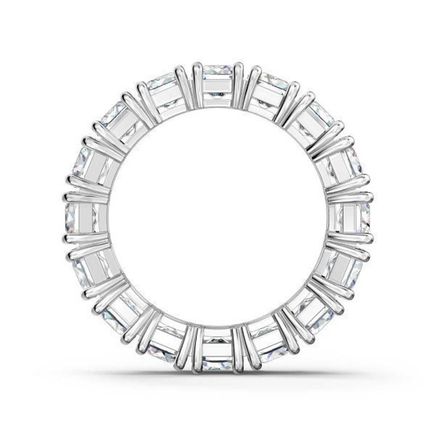 Swarovski Vittore ring Rectangular cut, White, Rhodium plated | Ole Aas