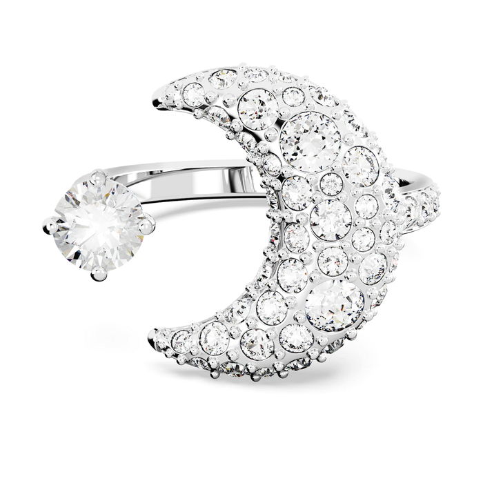Swarovski ring Luna open Moon, hvitt | Ole Aas