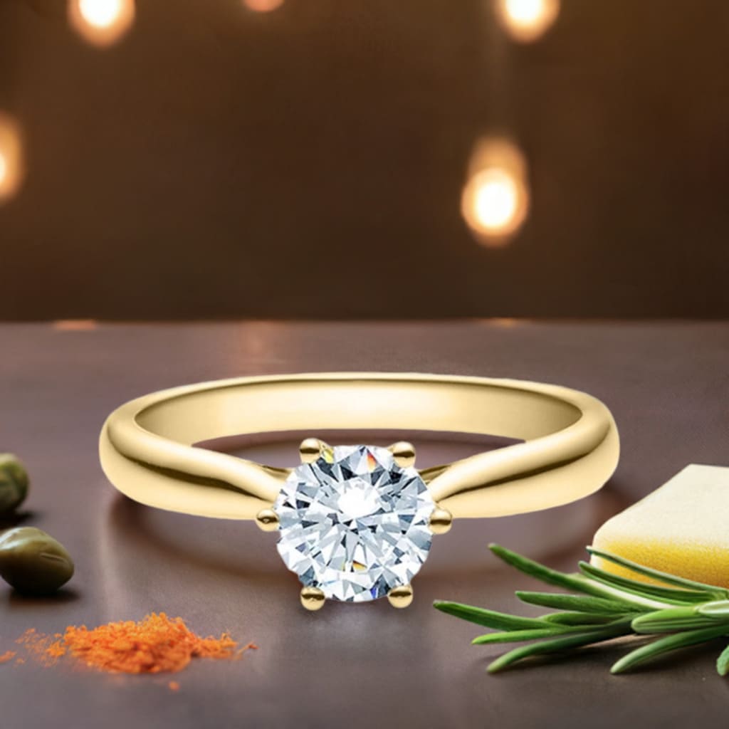 Forlovelsesring med Lab Grown diamant i 0.70 ct og River (E) VS2S | Gullsmed Aas