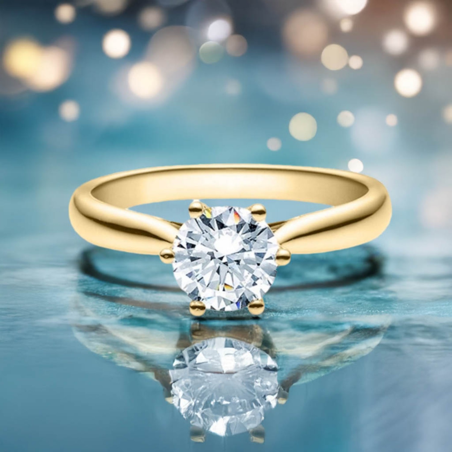 Forlovelsesring med Lab Grown diamant i 1.00 ct og River (E) VS2 |Ole Aas