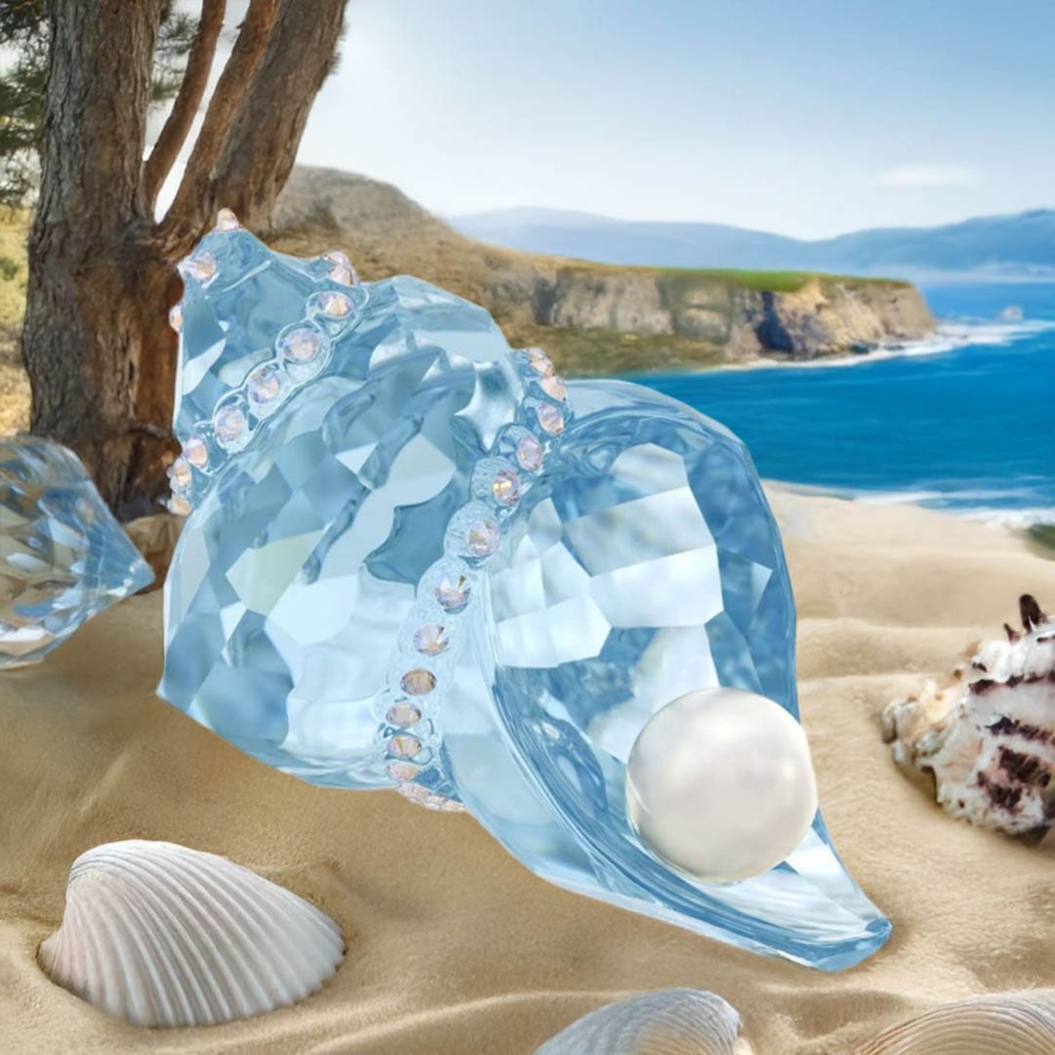 Swarovski figurer Idyllia SCS Conch Shell and Pearl| Ole Aas