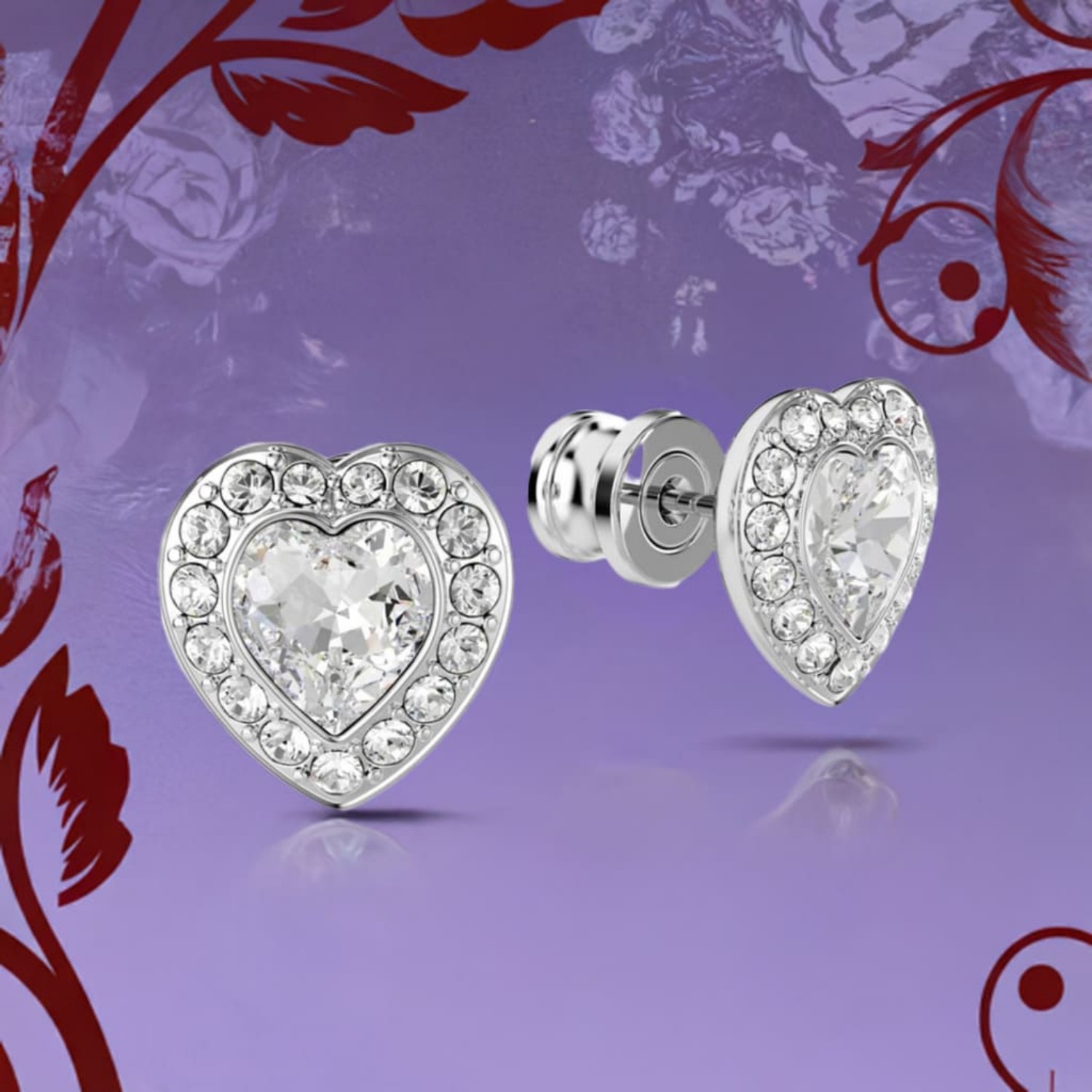 Swarovski øredobber Ariana Grande x Swarovski stud earrings Mixed cuts ...