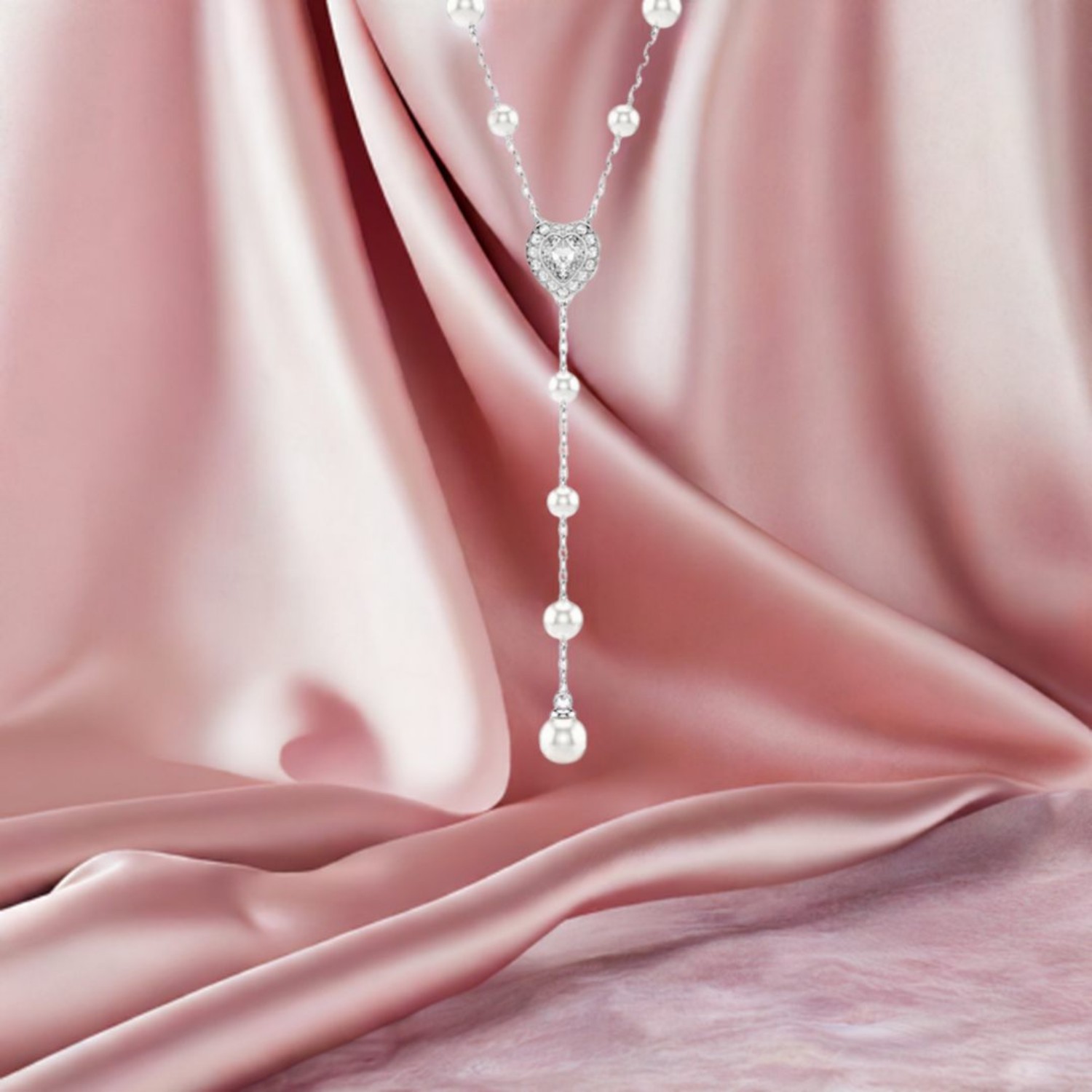 Swarovski collier Ariana Grande x Swarovski Y necklace Crystal pearl ...